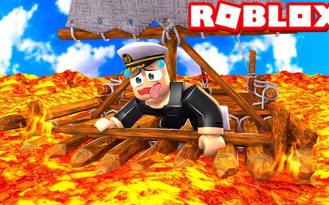 Roblox造船模拟器:木筏求生金字塔冲下瀑布获得宝藏!小飞象解说