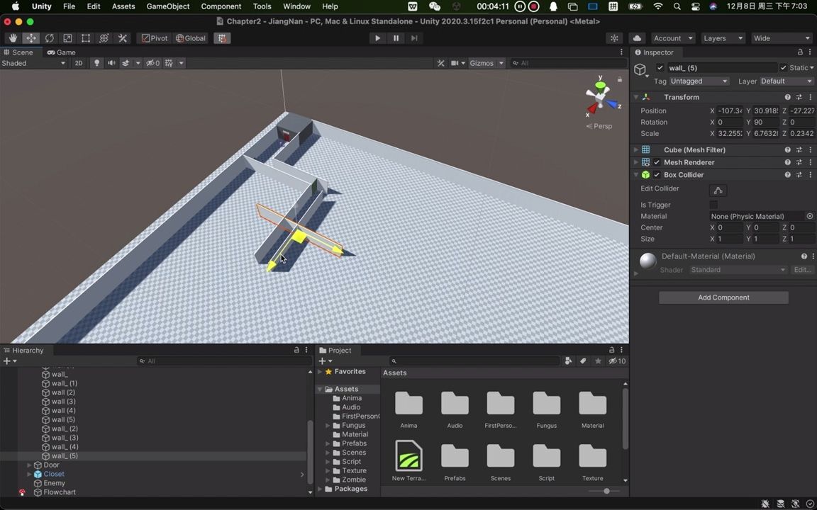 【Unity3d】rpg游戏大作业08|场景搭建