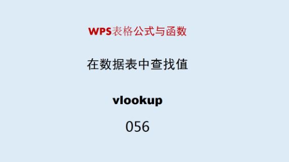 在数据表中查找一个值#vlookup函数 #wps函数公式