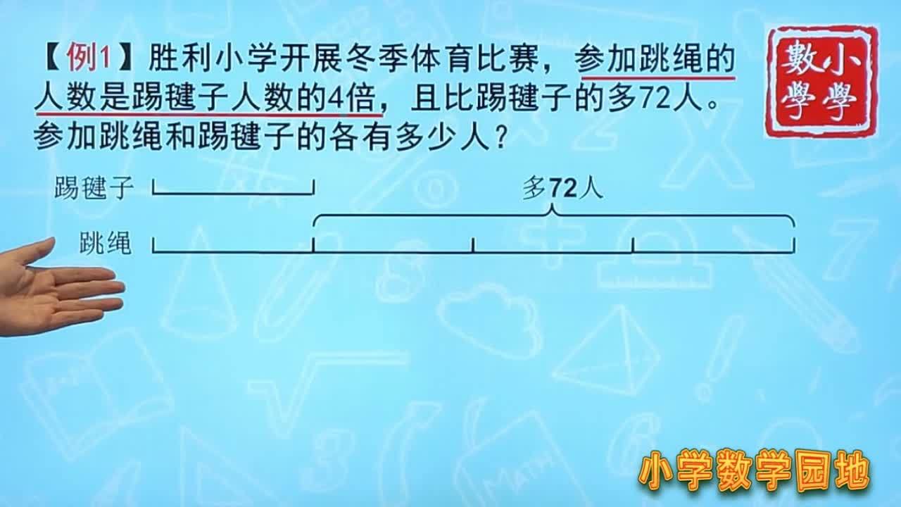 小学四年级奥数辅导课 学会了基本的和倍问题 来学习差倍就不难了