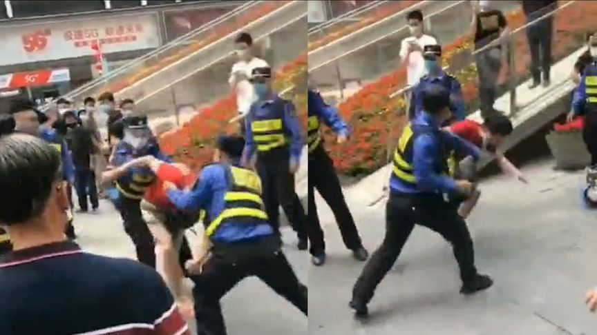 殴打围观群众!深圳2名城管暴力执法被拍下 警方通报:罚款并拘留