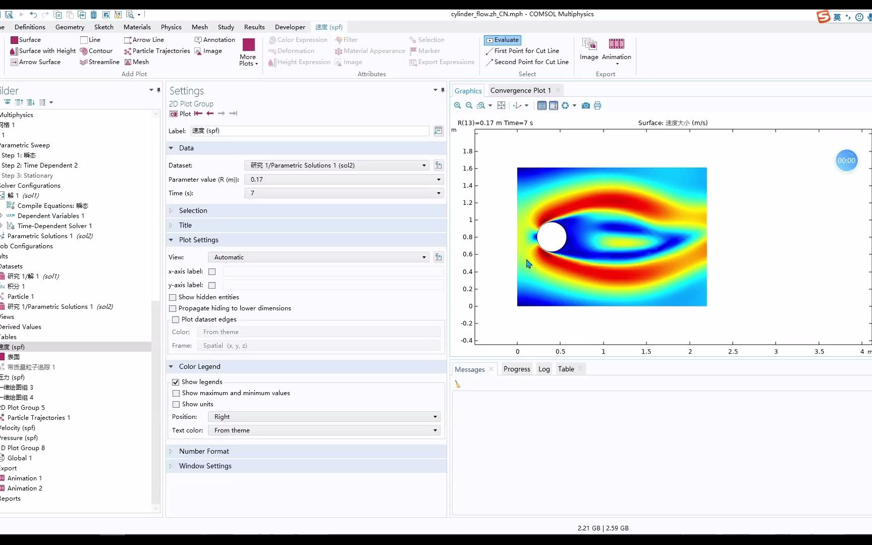 圆柱绕流+颗粒追踪Comsol仿真入门教程