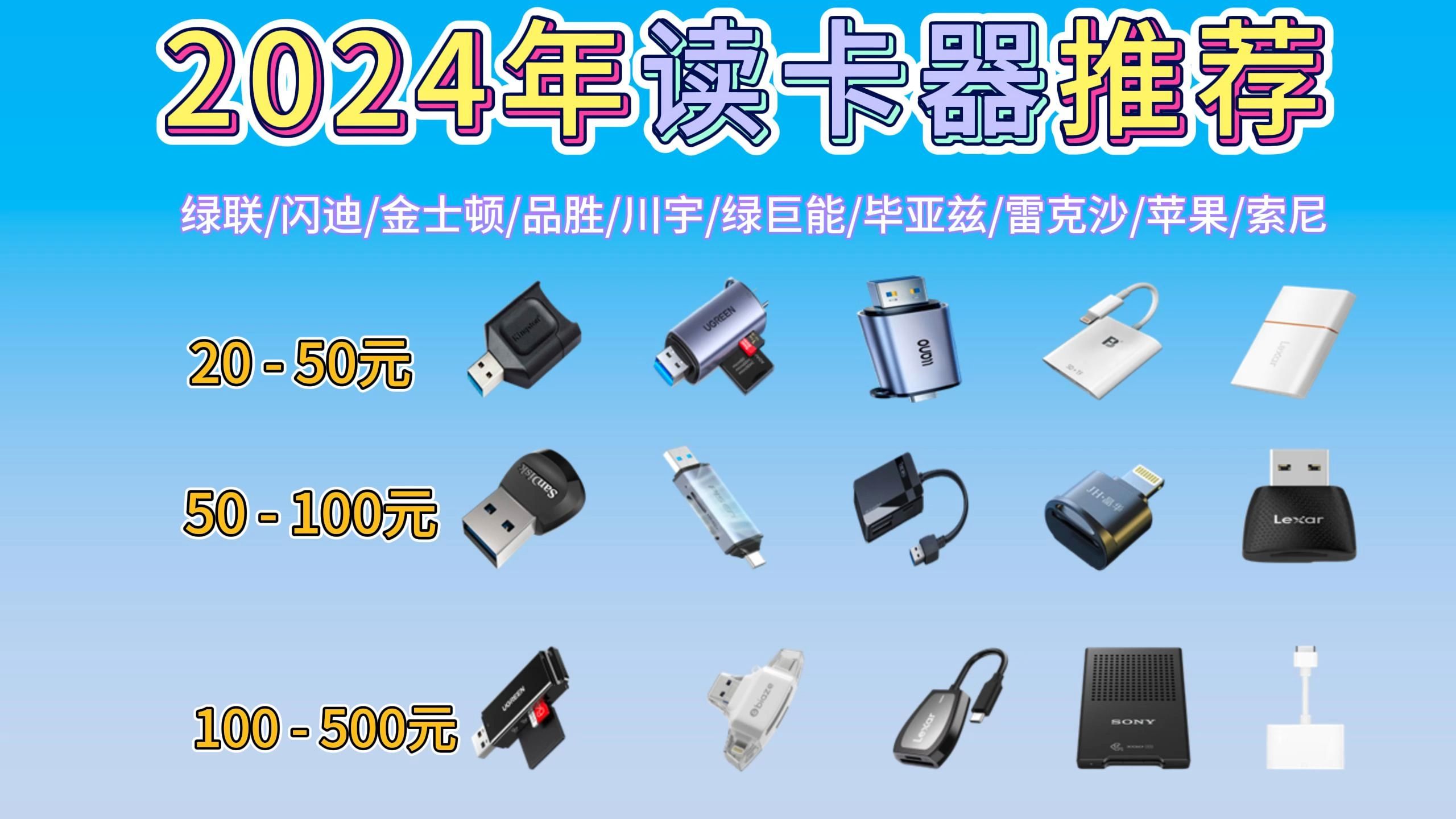 2024年10月|读卡器哪个牌子质量好,读卡器品牌推荐:闪迪、绿联、...