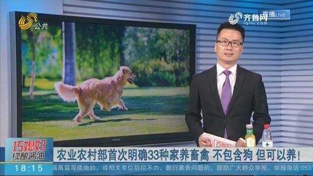 注意!农业农村部首次明确33种家养畜禽,狗未被列入,但可以养
