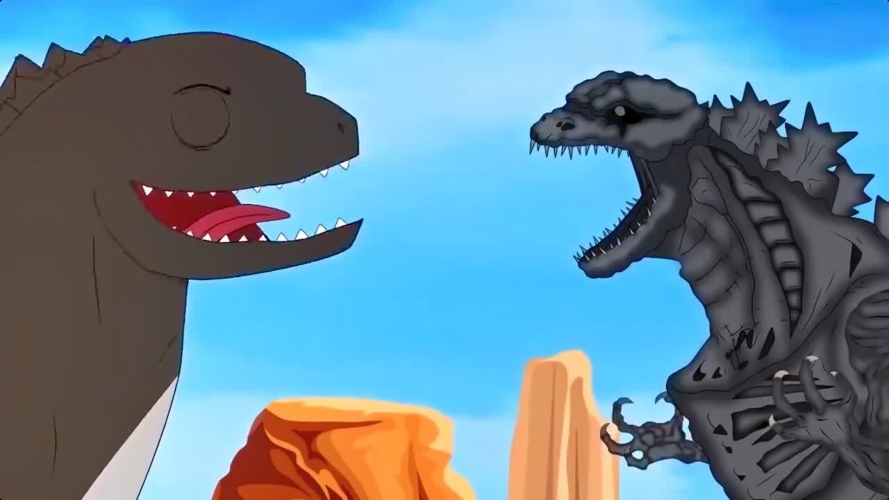 哥斯拉动画:哥斯拉vs进化怪兽了,哥斯拉居然被博士打败了!