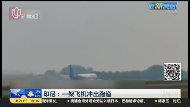 印尼:一架飞机冲出跑道