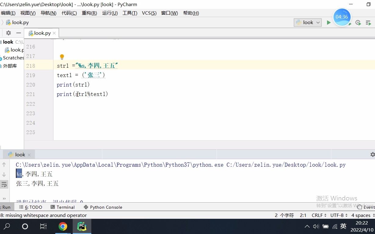python 的字符串占位符