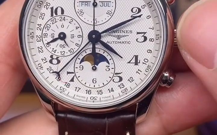 浪琴八针月相调时间的视频教程,浪琴8针月相如何调节第一段