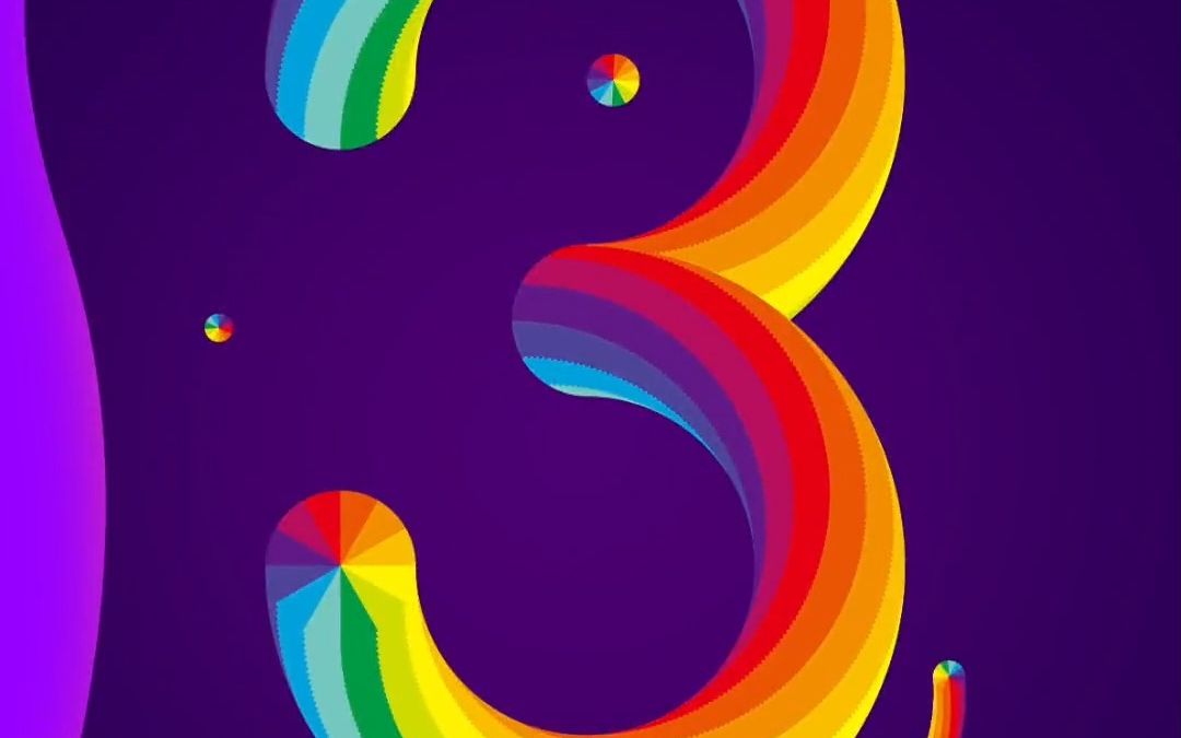 【PS教程】好看的彩虹文字效果怎么制作,这个视频教会你~