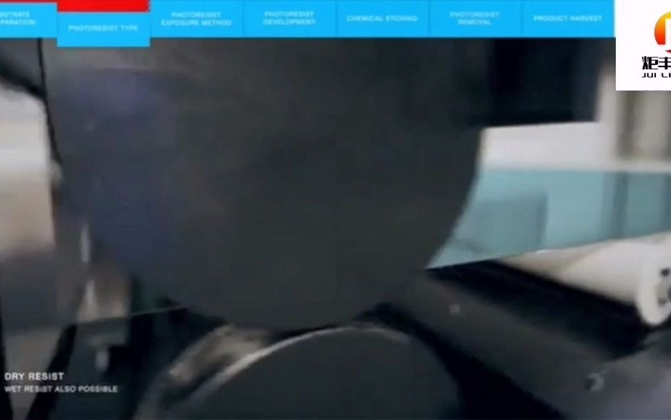 化学蚀刻过程3D动画效果