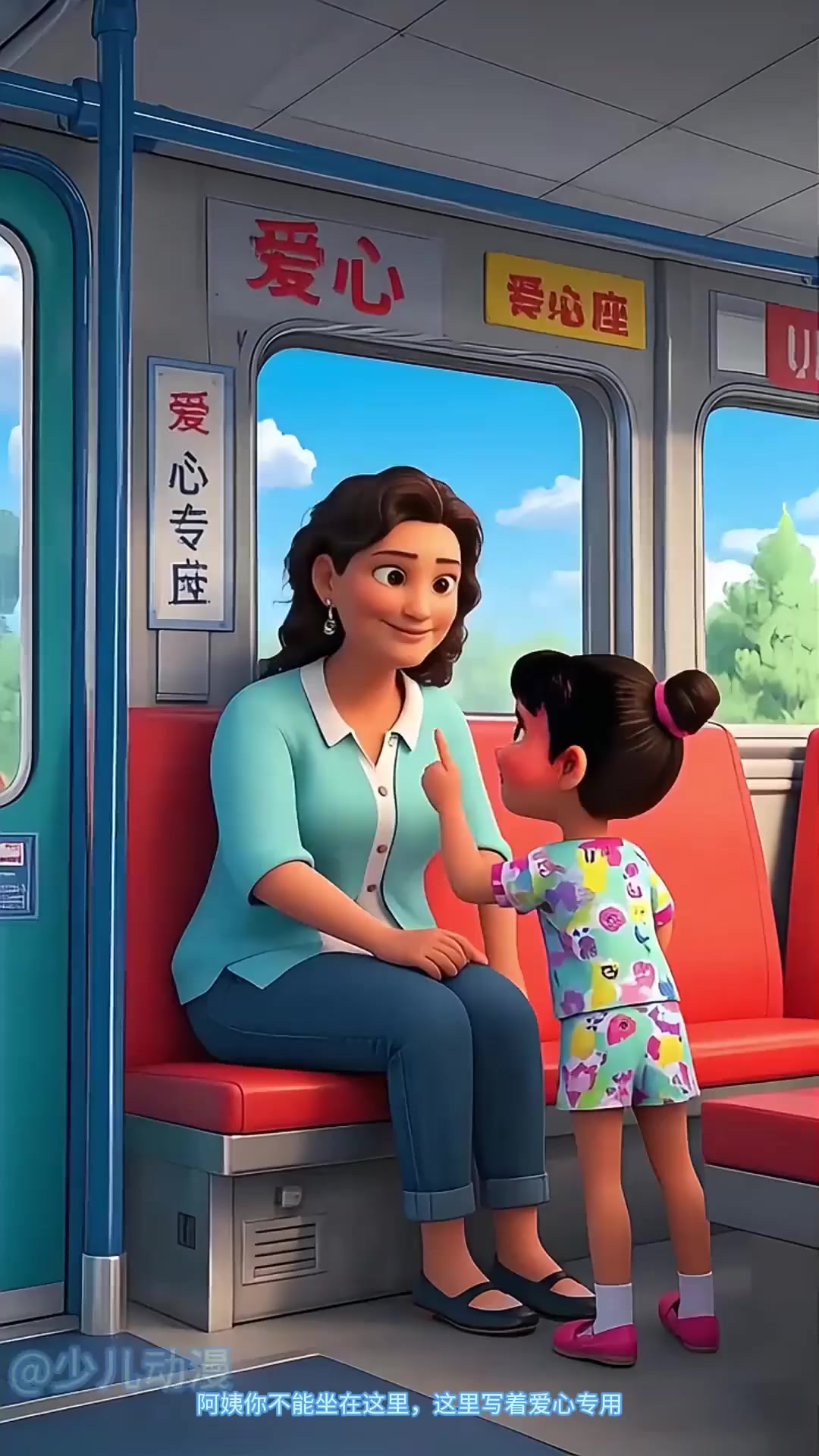 公交车上面应该怎 儿童故事睡前故事少儿益智动漫动画片益智动画 #...