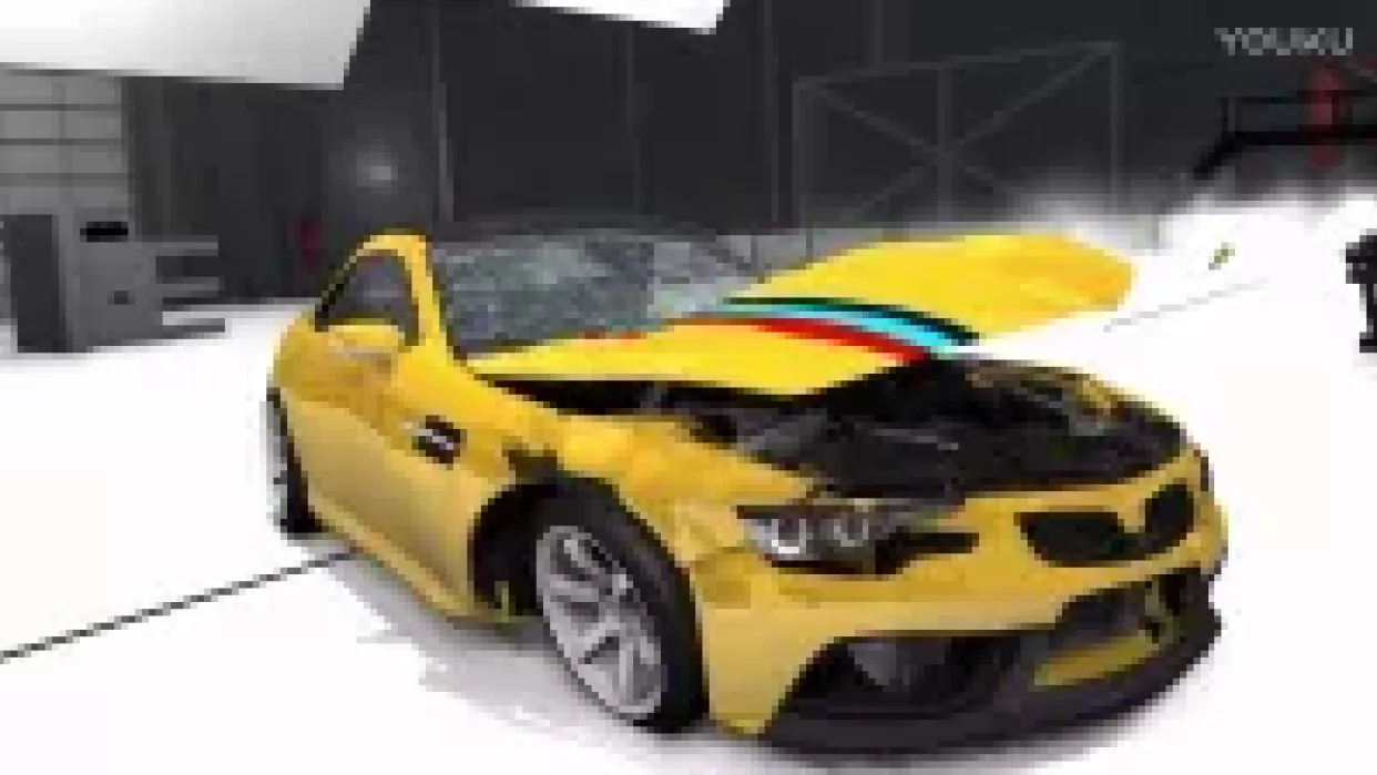 BeamNG模拟汽车正面侧面安全性能碰撞测试