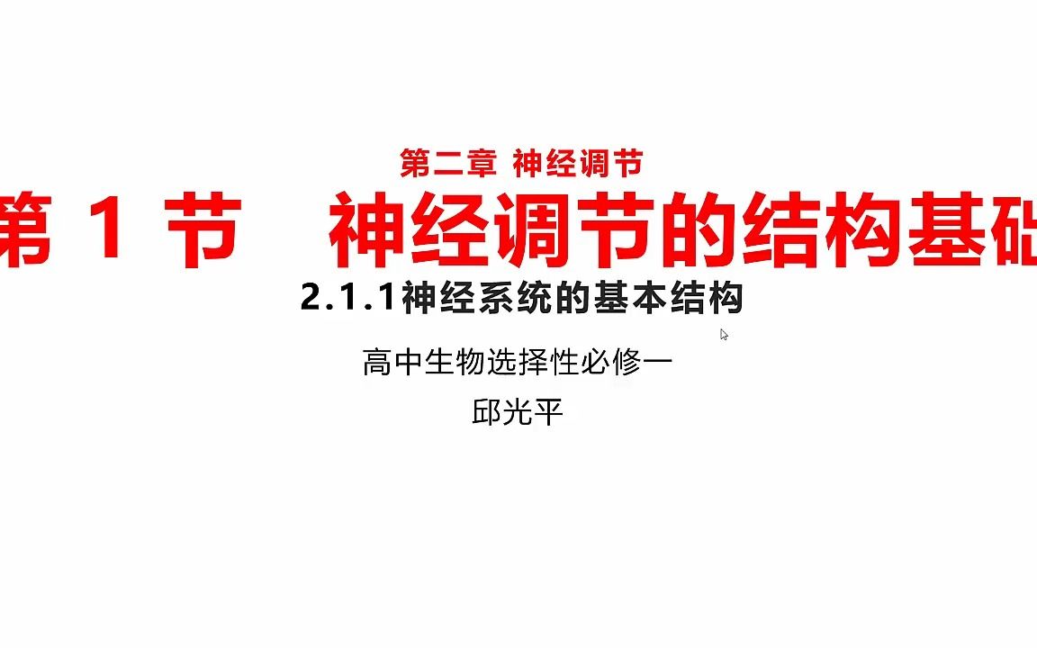 2.1.1神经系统的基本结构
