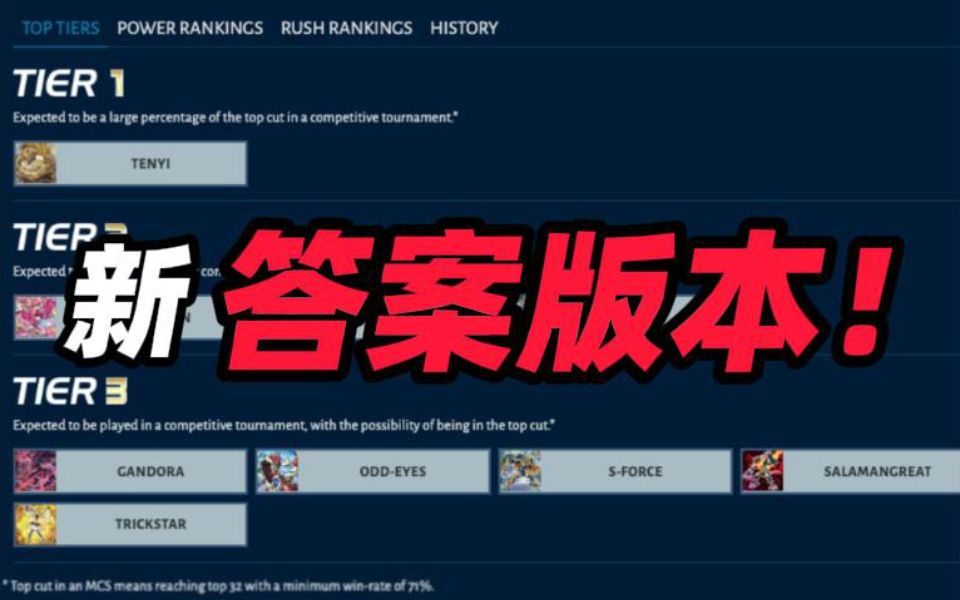 游戏王决斗链接环境T表速报:T1出现了?【游戏王决斗链接】