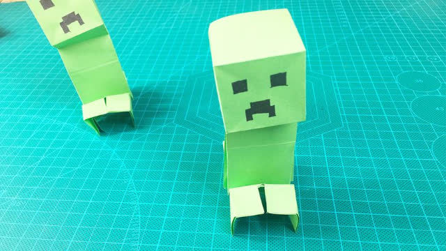 你玩过"我的世界"吗?教你用纸折一个苦力怕