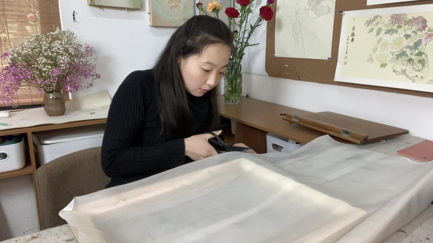 (重新发一遍画画前的准备)新买了一个画框,绷框