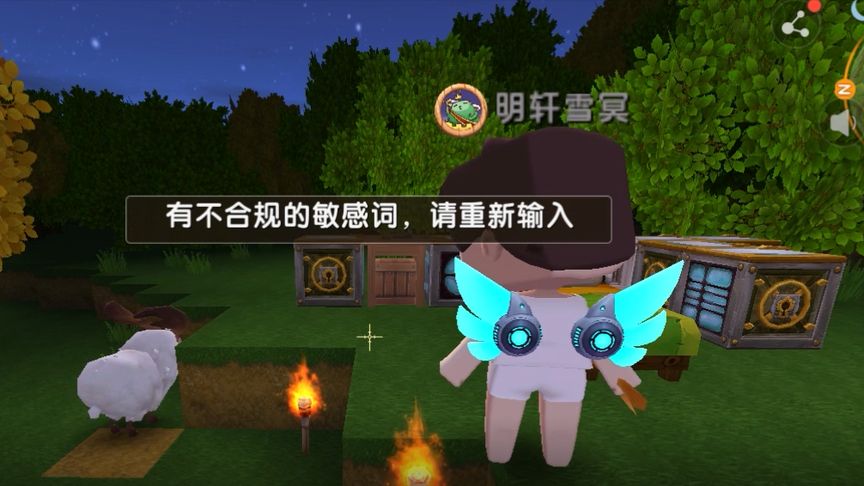 在迷你世界的聊天框里输入我的世界竟然是敏感词?