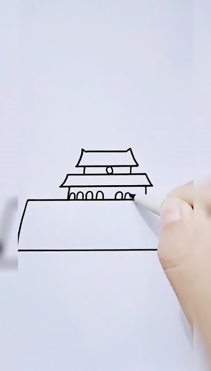_幼儿园简笔画~国庆中秋快乐国庆 中秋 热门 画画 简笔画 绘画 儿童画 ...