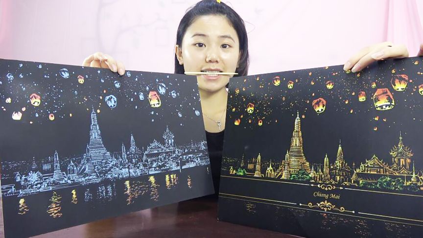 试玩“印制刮刮画”,只需要轻轻的一刮,就可以成为一幅艺术品!