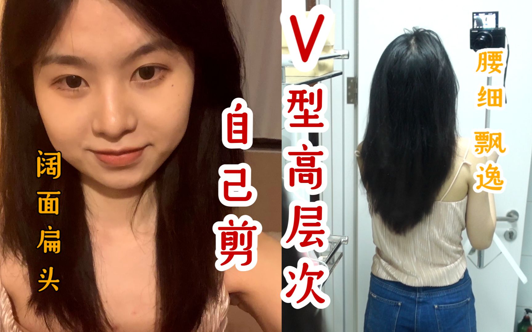 【宽圆脸扁头毛躁发必看】二十块工具剪出2000块效果!