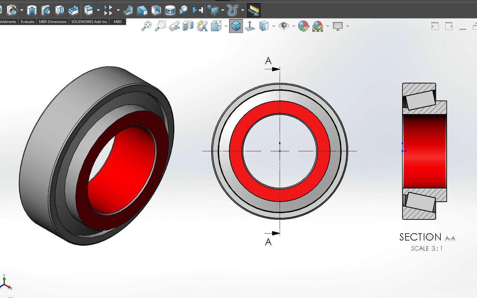 每日一练:#78 | 画一个方便出solidworks工程图中的 圆锥滚子轴承【...