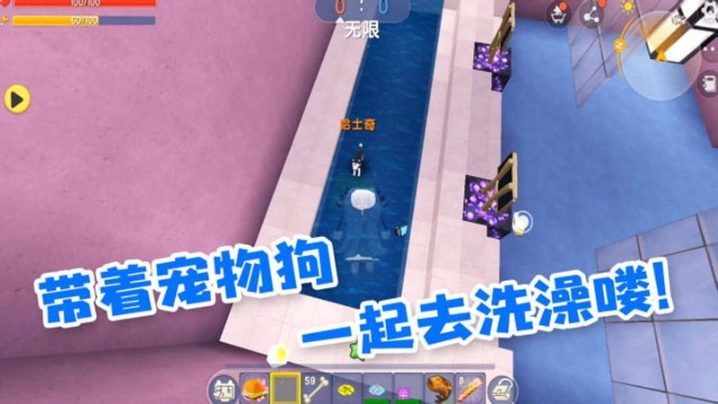 迷你世界:养狗却发现会变色的房子!最后给狗狗做饭,还带它洗澡