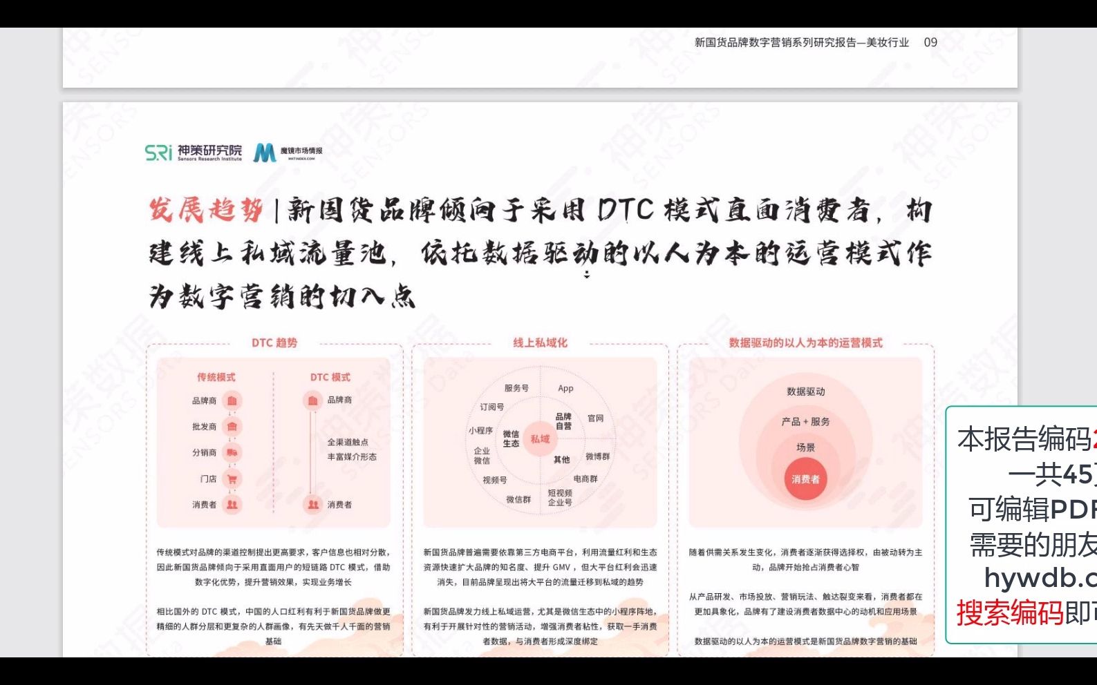 新国货美妆品牌数字营销研究报告,一共45页,图文并茂,思路清晰