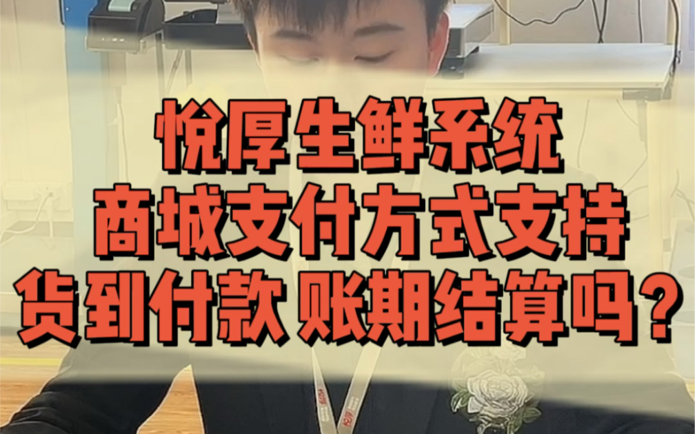 商城支付方式支持货到付款跟账期结算吗?
