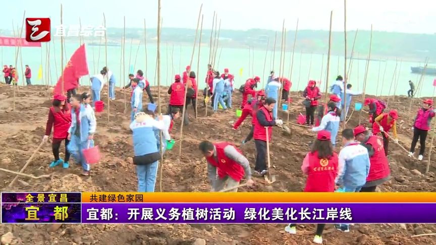 宜都:开展义务植树活动 绿化美化长江岸线