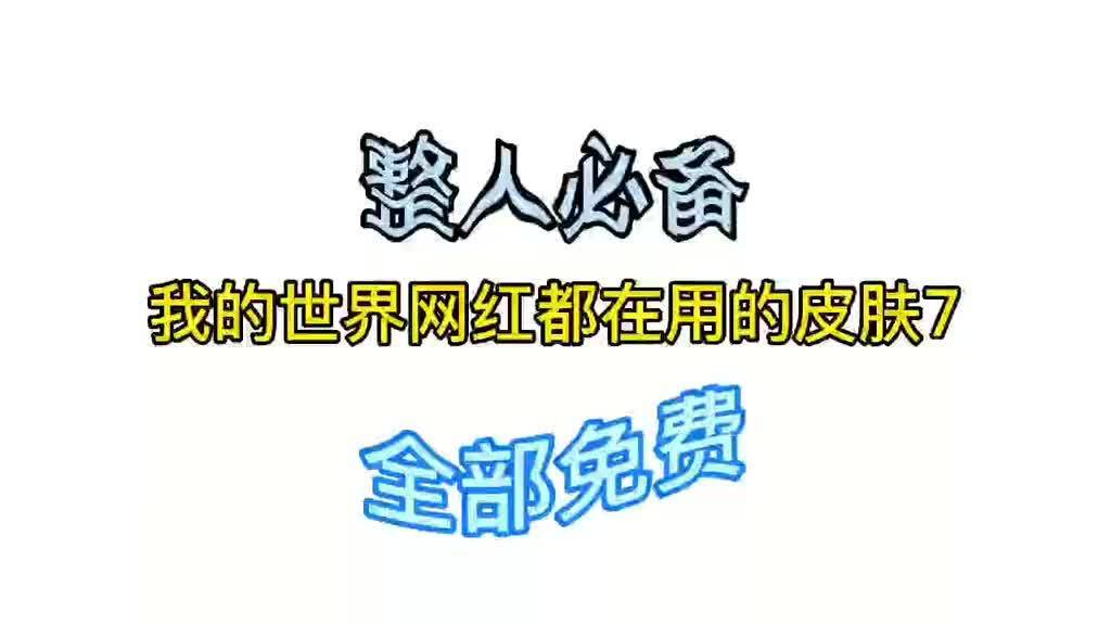 我的世界网红都在用的皮肤7