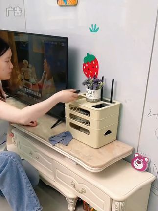 收纳盒 桌面上总是乱糟糟的 可以试试这款 #路由器收纳盒 多层设计 ...