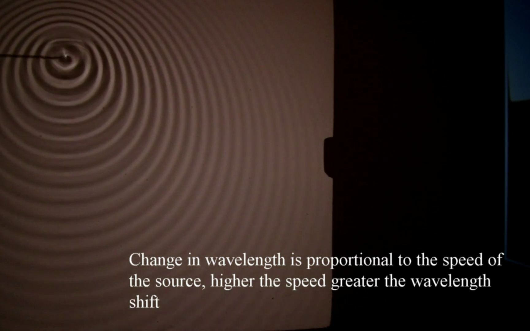 物理课演示视频_多普勒效应_水波