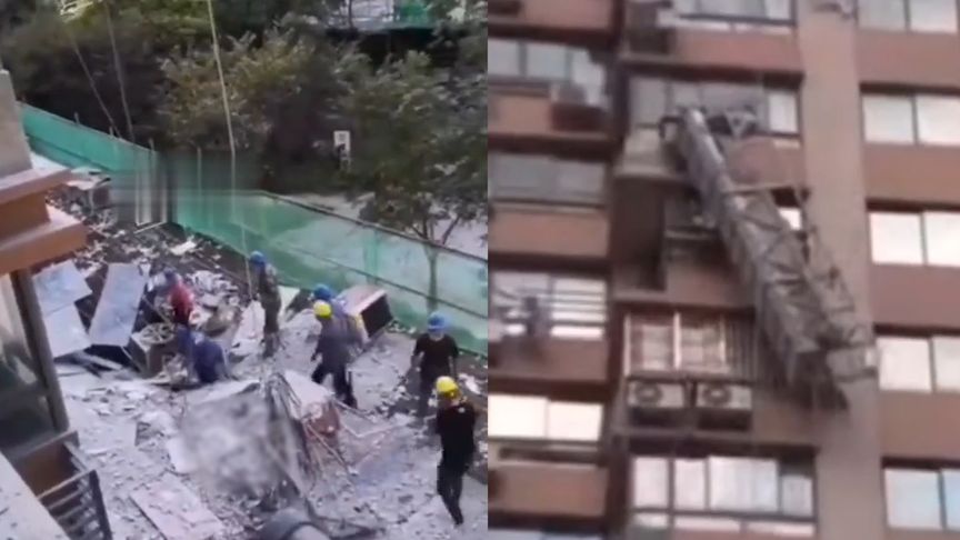 悲剧!18楼高空作业突发意外,父子俩同时坠落致1死1伤