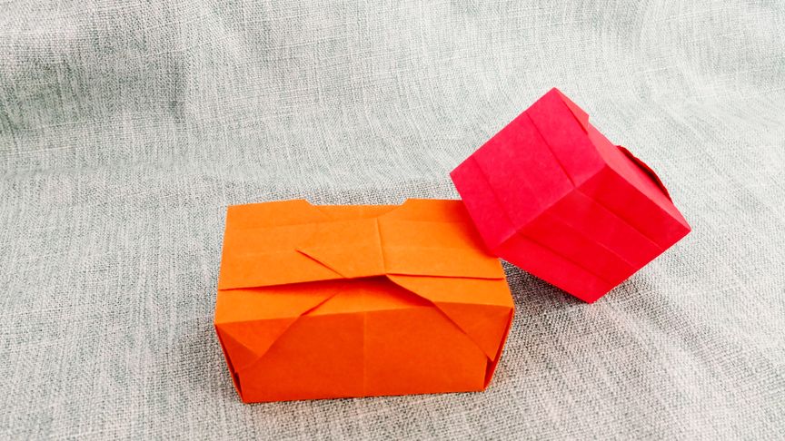 折纸大全:一张纸折出实用漂亮的长方形纸盒,可以当礼盒装礼物