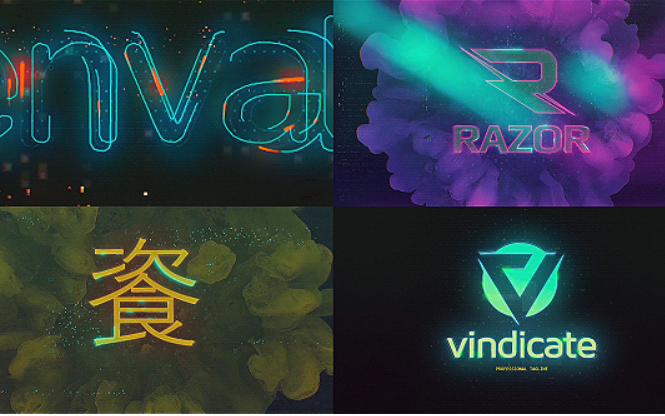 AE模板-黑客代码故障烟雾特效的动态LOGO片头模板标识品牌商品...