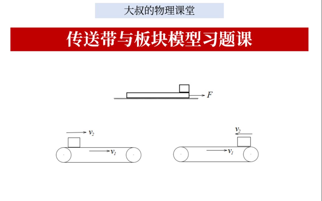 传送带与板块模型习题