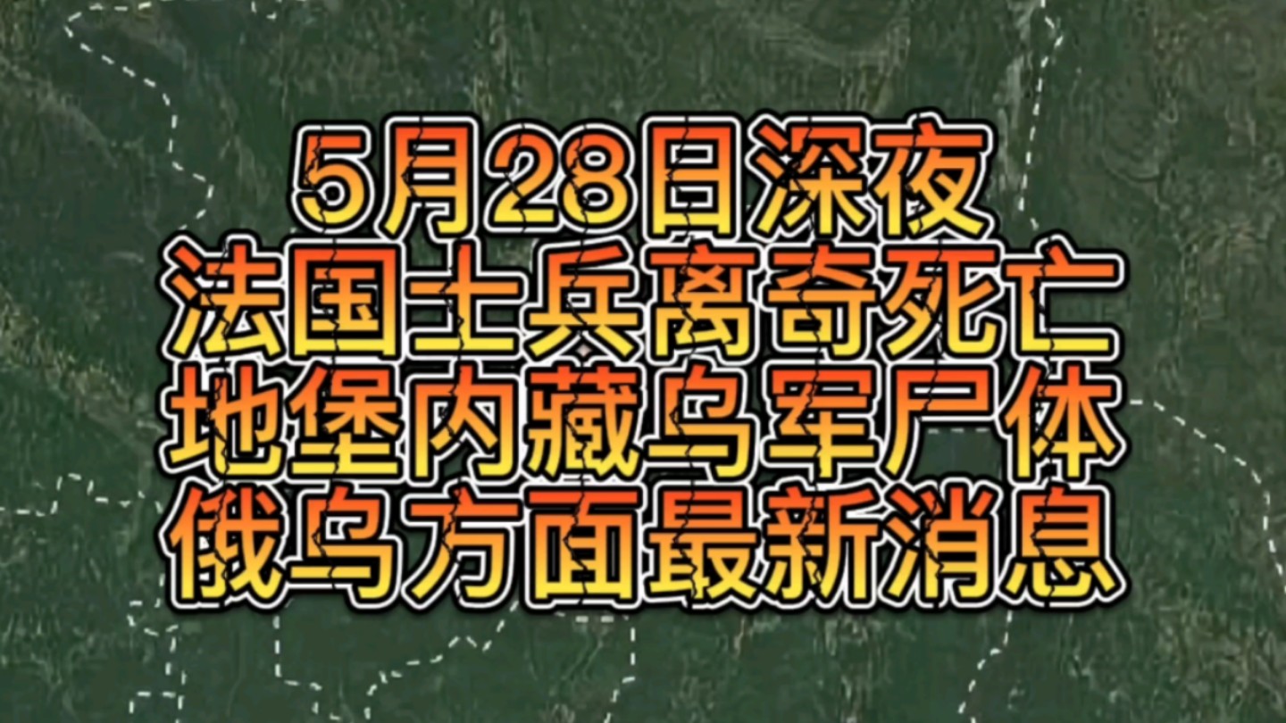 5月28日深夜法国士兵离奇死亡,地堡内藏乌军尸体,俄乌方面最新消息