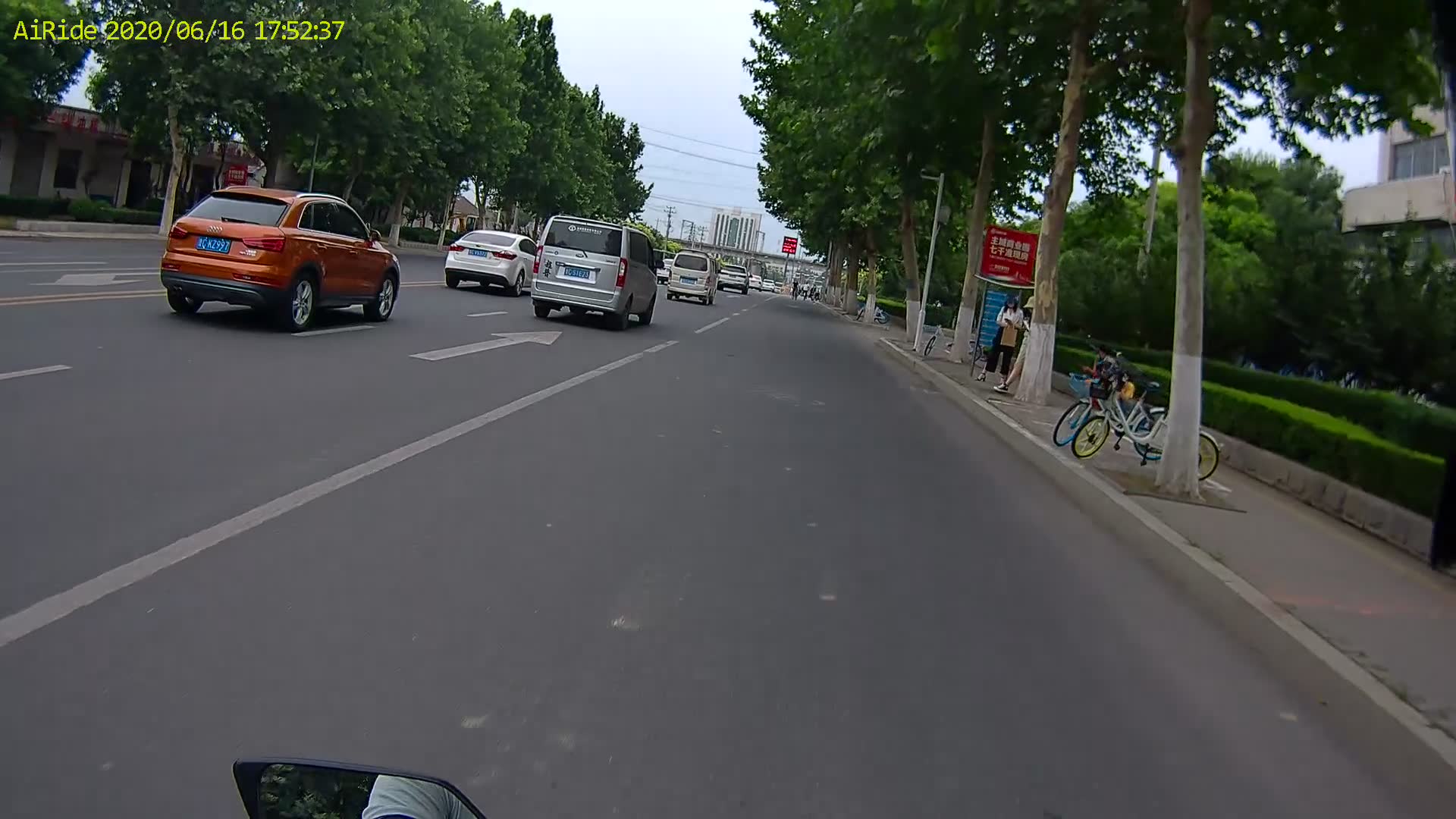 雅马哈新福喜 艾骑G6头盔蓝牙行车记录仪 日常录像。原声。