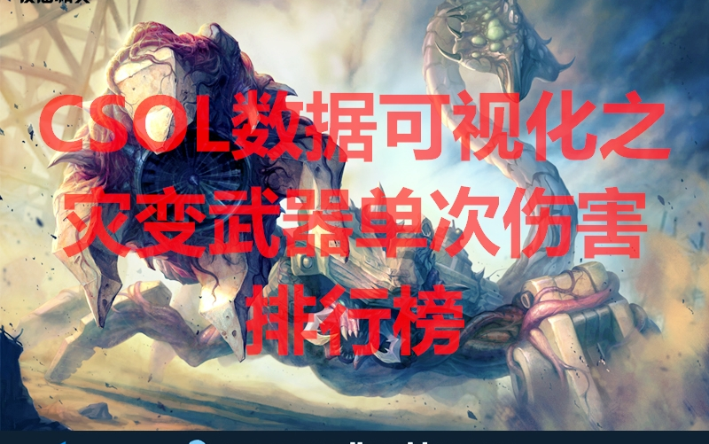 【CSOL数据可视化】灾变武器单次攻击伤害值排行TOP100