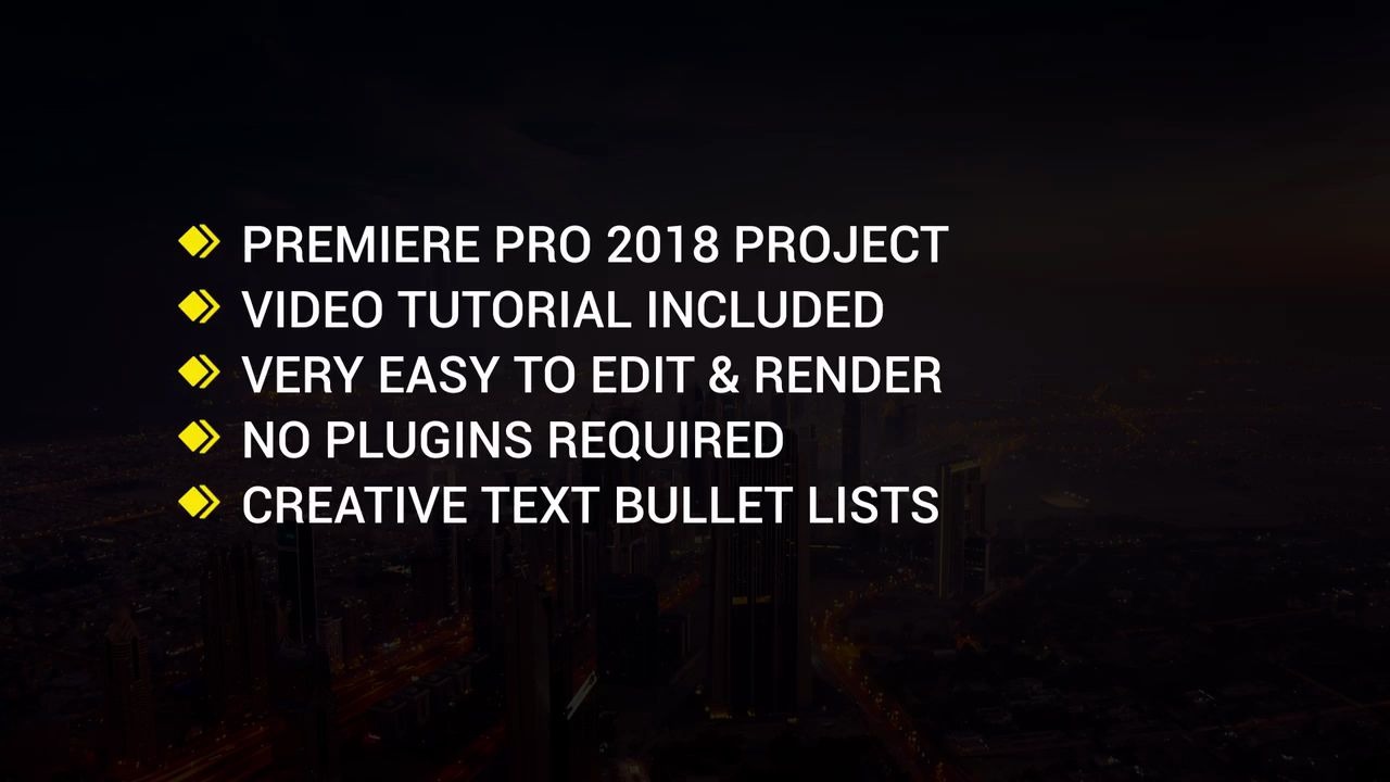 你们期待的Premiere项目符号列表提示内容概要文字动画PR模板来啦