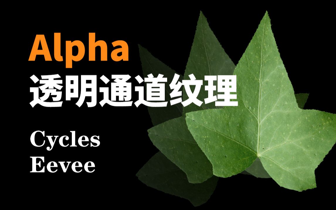 如何在Blender中使用alpha透明纹理;