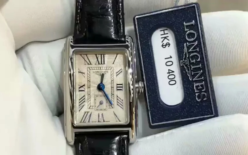 【手表】浪琴黛卓维纳系列 女士石英表 鳄鱼皮表带