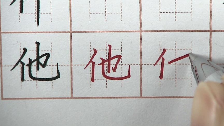 写字这个事,你和他开始动笔练习了吗?硬笔书法之他字书写要点