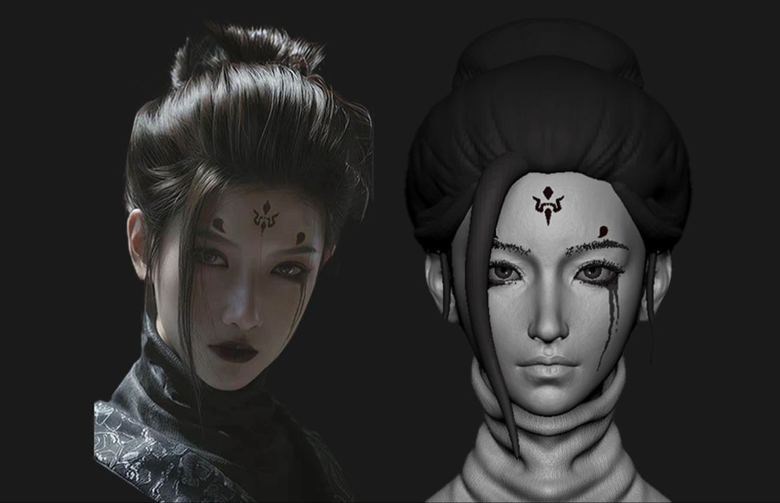 zbrush雕刻,《黑神话》蜘蛛精案例教学,从零开始教学,超多干货技巧...