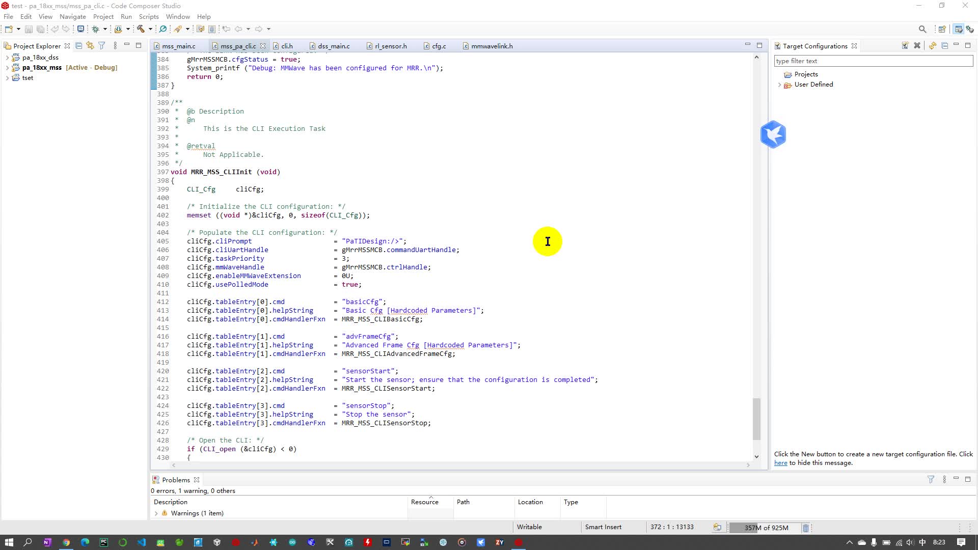 AWR1843---辅助停车源码解析---AdvancedFrameCfg函数详解