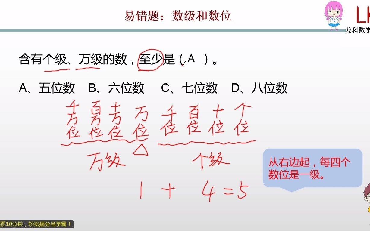 四年级上册:数级和数位(490210)