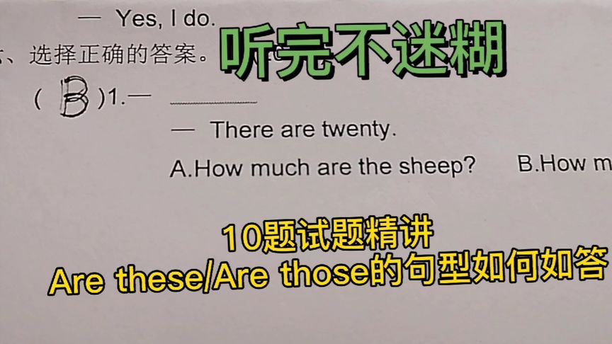 Are these/Are those的句型如何答