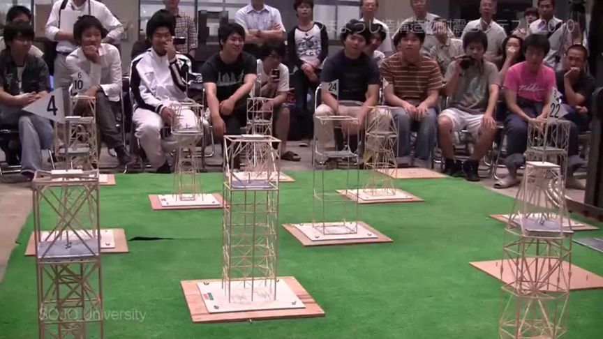 日本大学生结构模型设计大赛,看看谁的设计最抗震