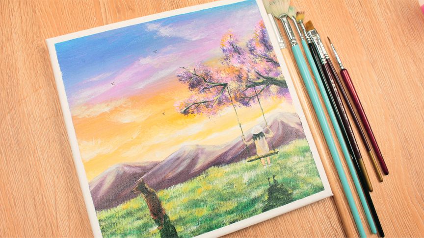 丙烯画 ▏入门视频教程「陪伴」