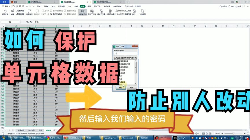 excel中单元格数据保护,避免被人改动,excel技巧、职场技能